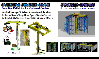 Multi-Aisle Stacker Crane For Vertical Storage Of Pallets